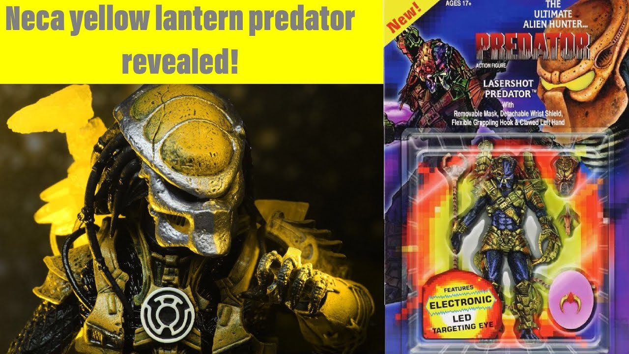 Neca yellow lantern predator revealed! | Predator figure news - YouTube