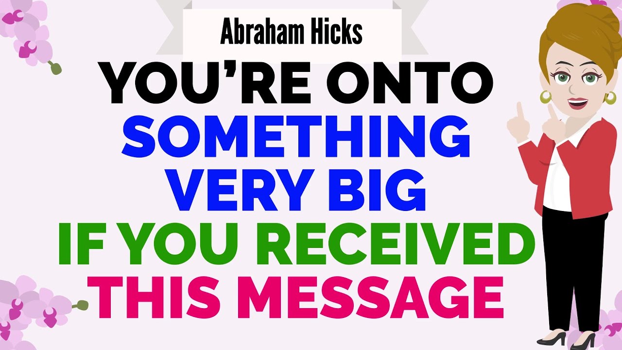 YOU’RE ONTO SOMETHING VERY BIG IF YOU RECEIVED THIS MESSAGE !💜🙏Abraham ...