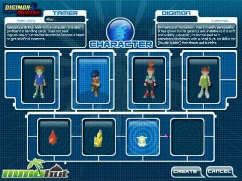 Digimon Battle Character Creation - YouTube