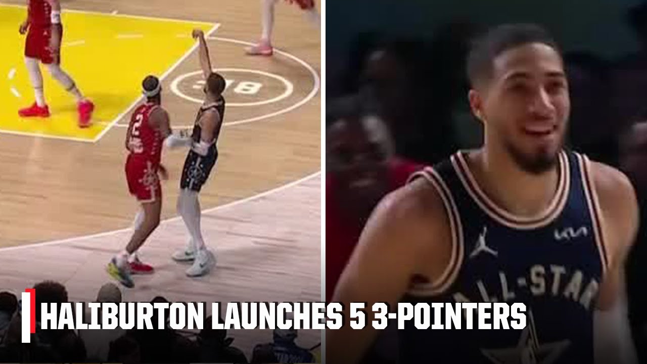 🚨 3-POINT BARRAGE 🚨 Tyrese Haliburton CATCHES FIRE and hits 5-straight ...