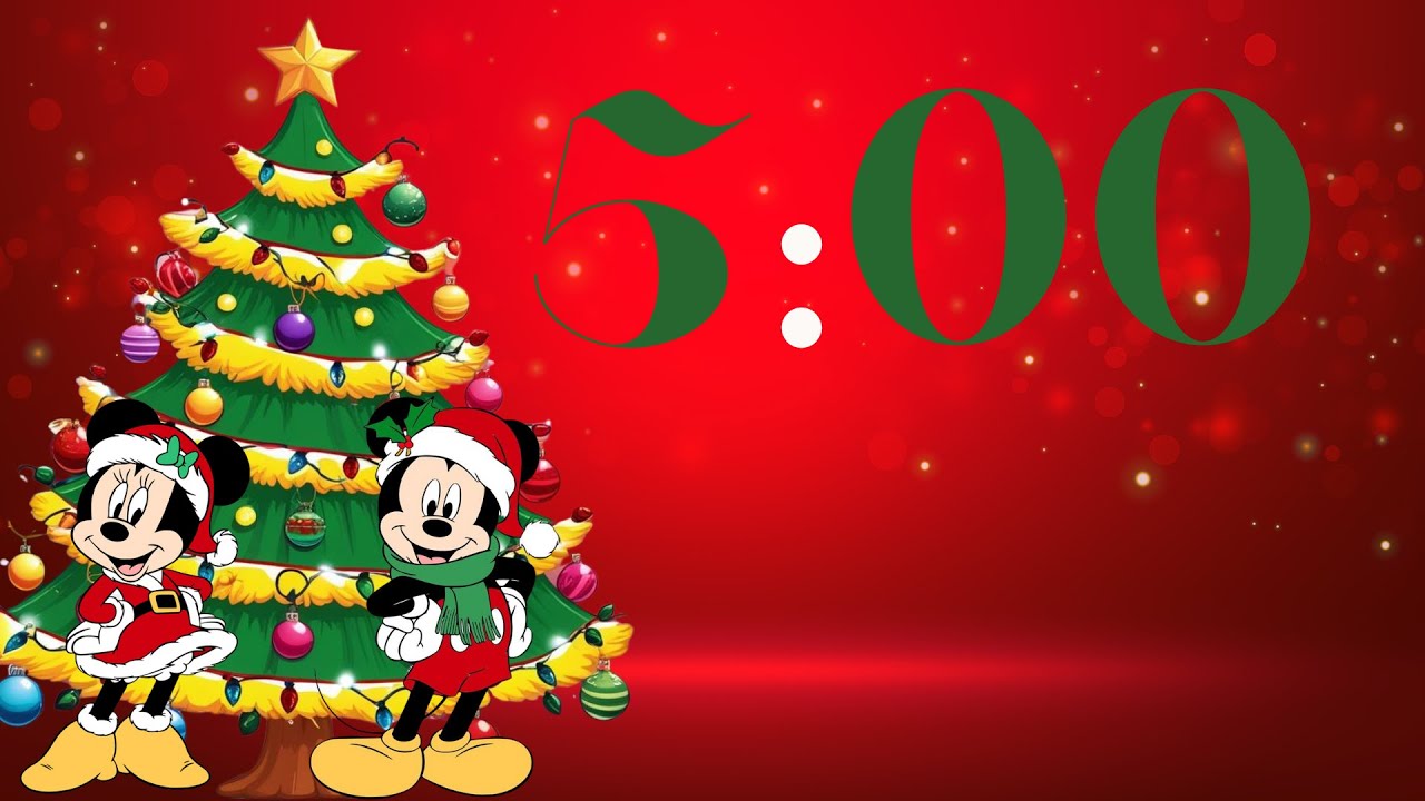 Mickey Mouse Theme Christmas 5 Minute Countdown Timer - YouTube
