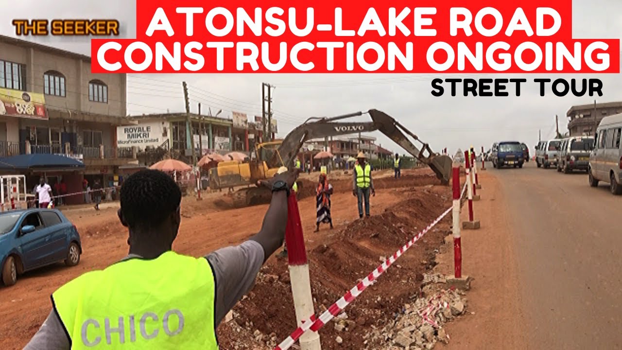 Highway Construction Works ongoing on the Atonsu-Lake Road. Join me as ...
