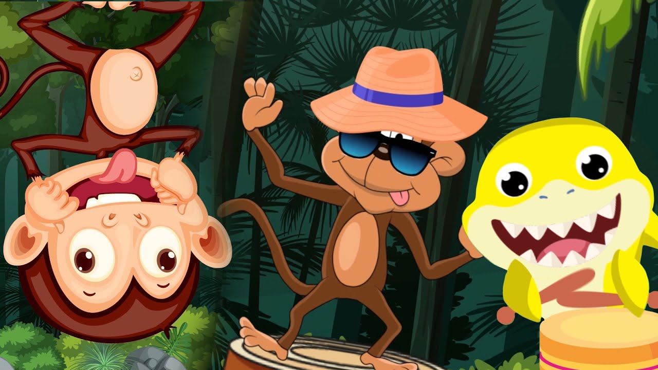 Monkey Banana-Baby Monkey | Animal Song | Little Poppy Tales Kids Songs ...