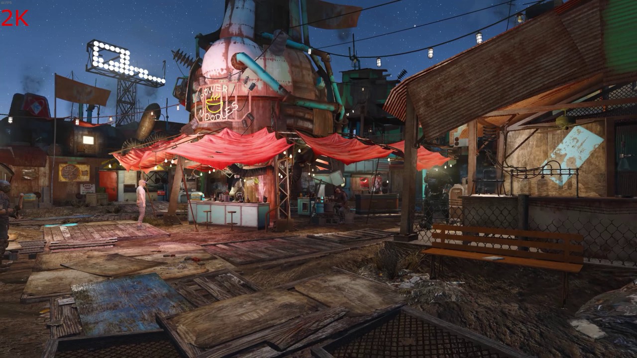 Fallout 4 - High Res Texture DLC and Heavily Modded 2K Vs 4K Comparison ...