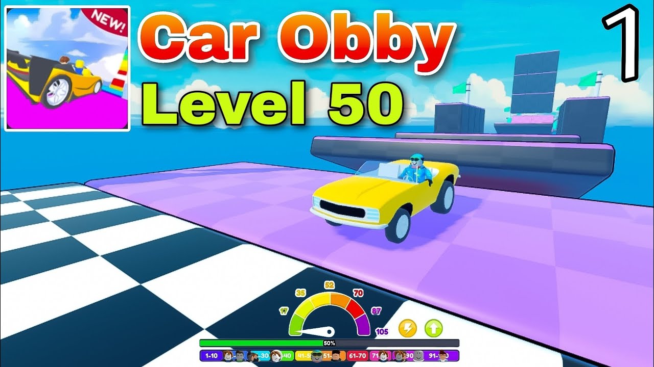 Car Obby | Speed Blaster - Level 50 & EP-1 (HMJ 10 Roblox) - YouTube