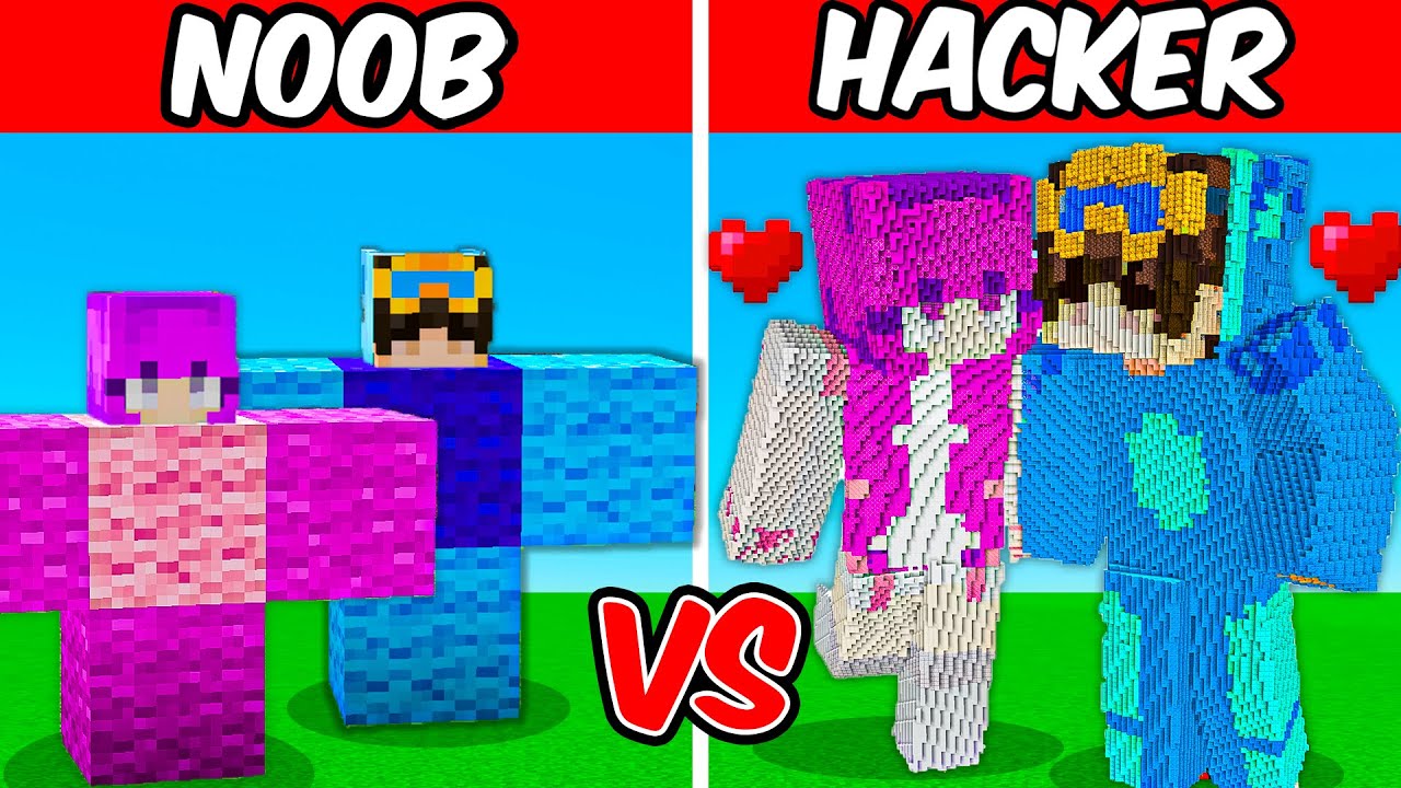 NOOB vs HACKER: NICO & ZOEY Kissing Build Challenge - YouTube
