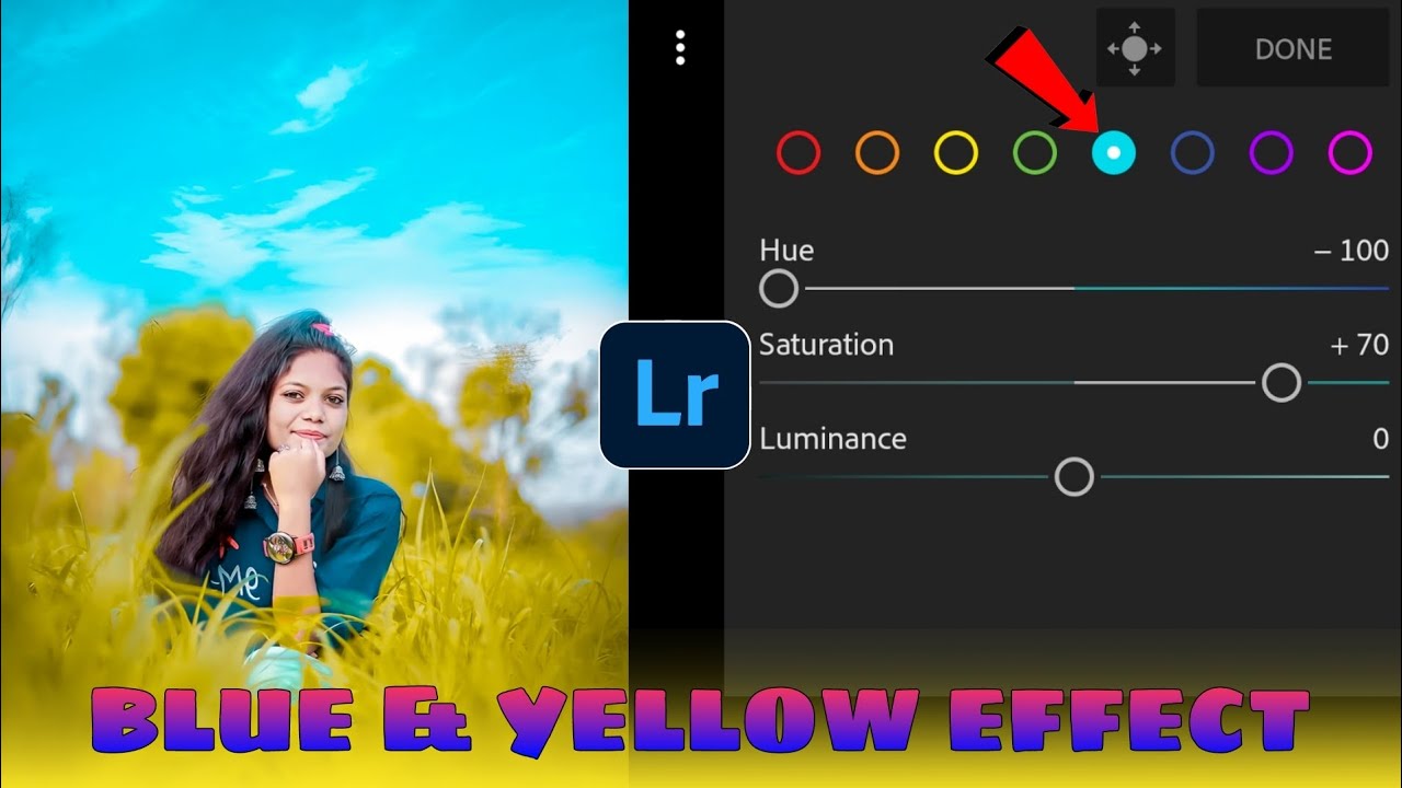 Lightroom blue and yellow tone photo editing || Lightroom app me photo ...