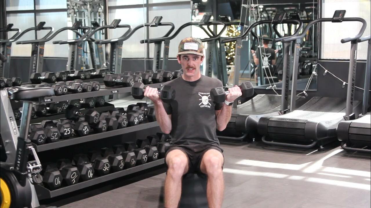 Seated DB Bicep Curls - YouTube