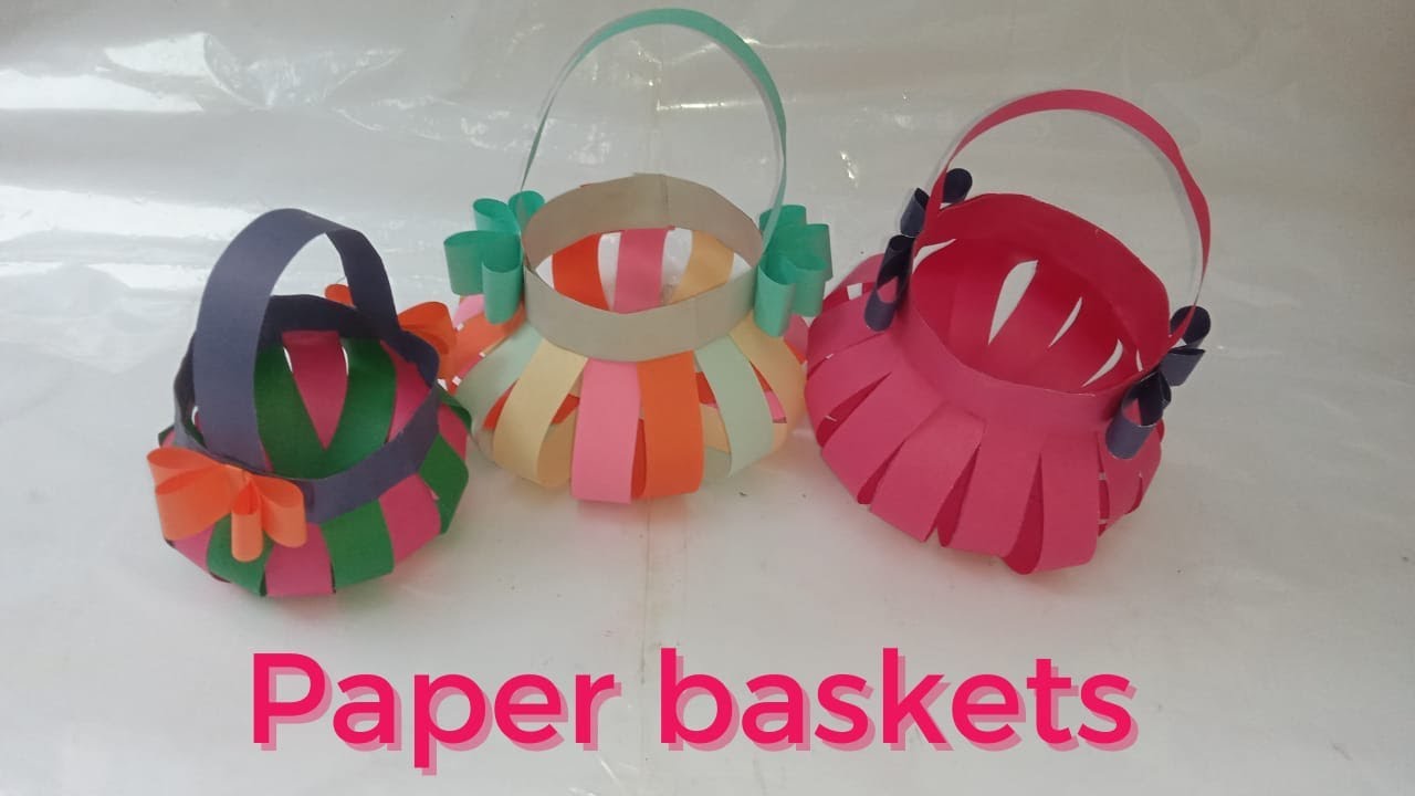 How To Make Easy Paper Basket | DIY Origami Basket (Paper Craft Ideas ...