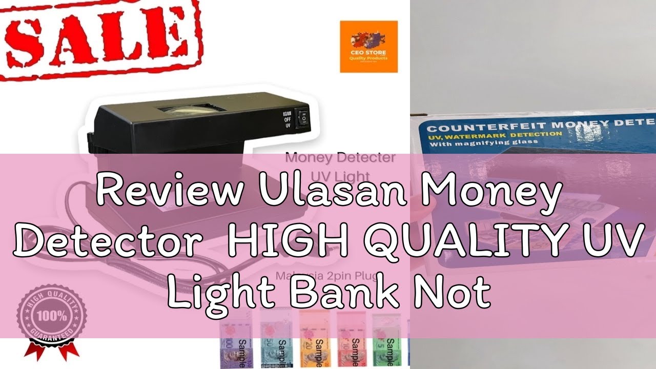 Review Ulasan Money Detector HIGH QUALITY UV Light Bank Note Dectector ...