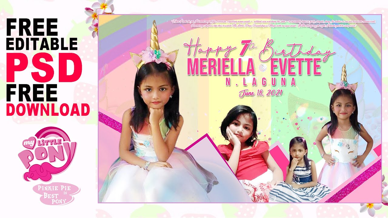 My Little Pony Tarpaulin Layout for Birthday & Christening || FREE ...