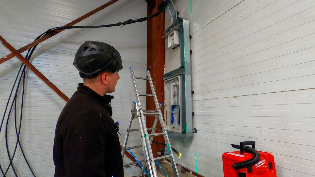 Fitting wrap-around distribution board trunking - YouTube