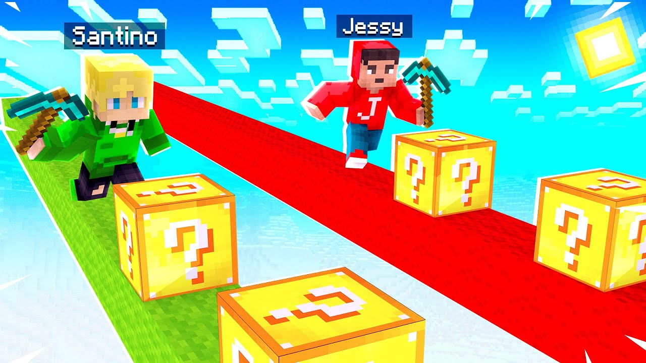 Ik Doe Een 1vs1 Lucky Block Race Tegen Jessy! (Minecraft) - YouTube