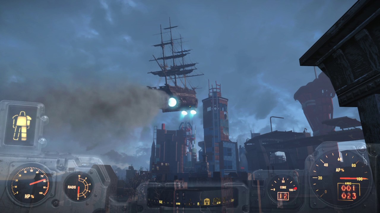 Fallout 4 the flying ship - YouTube