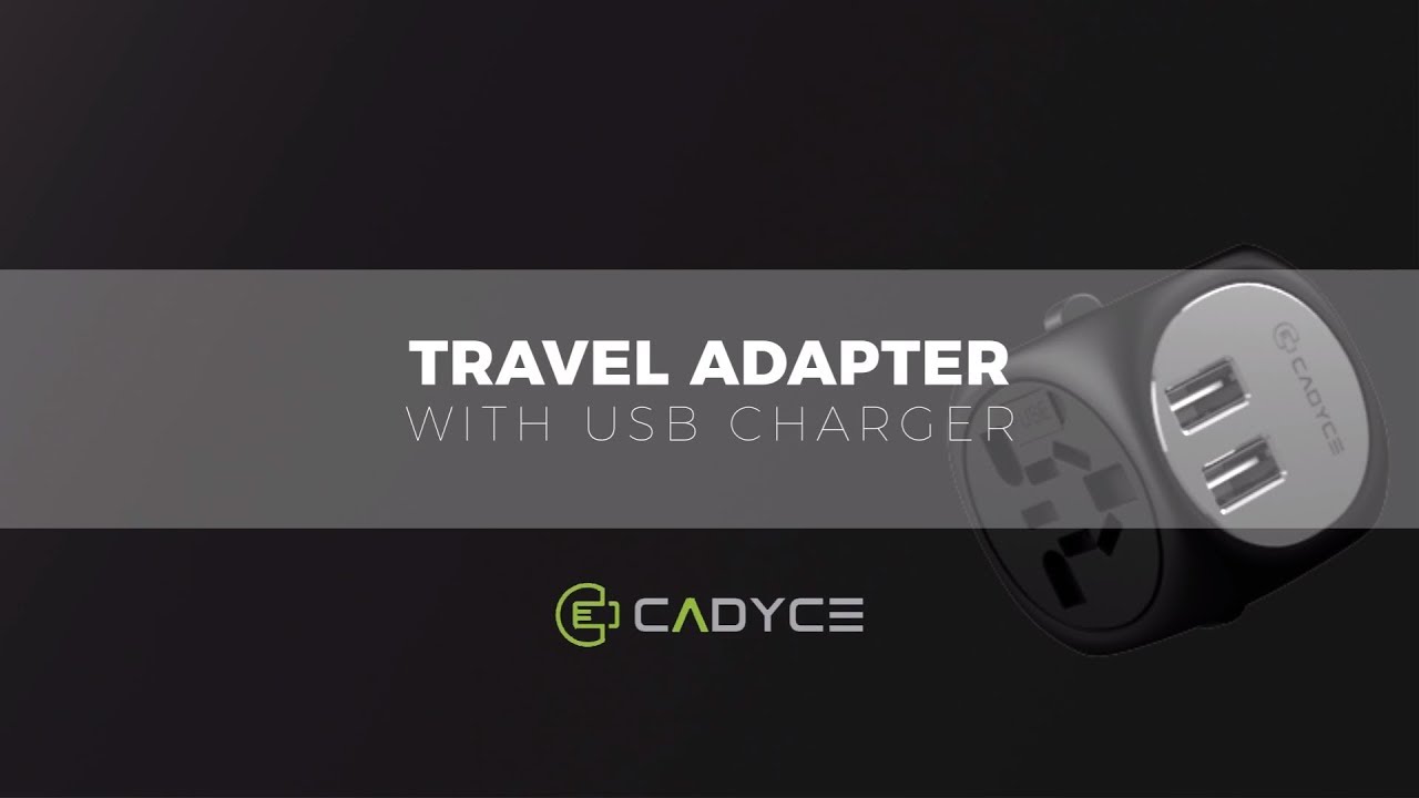 Universal Travel Adapter With USB Charger | CADYCE - YouTube