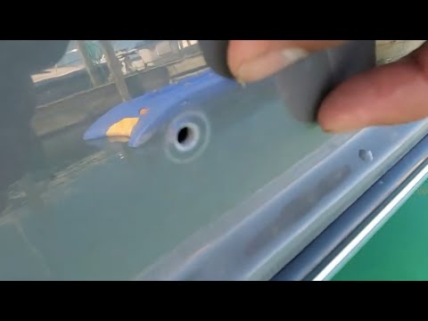 Fixing the button snaps on a fiberglass boat