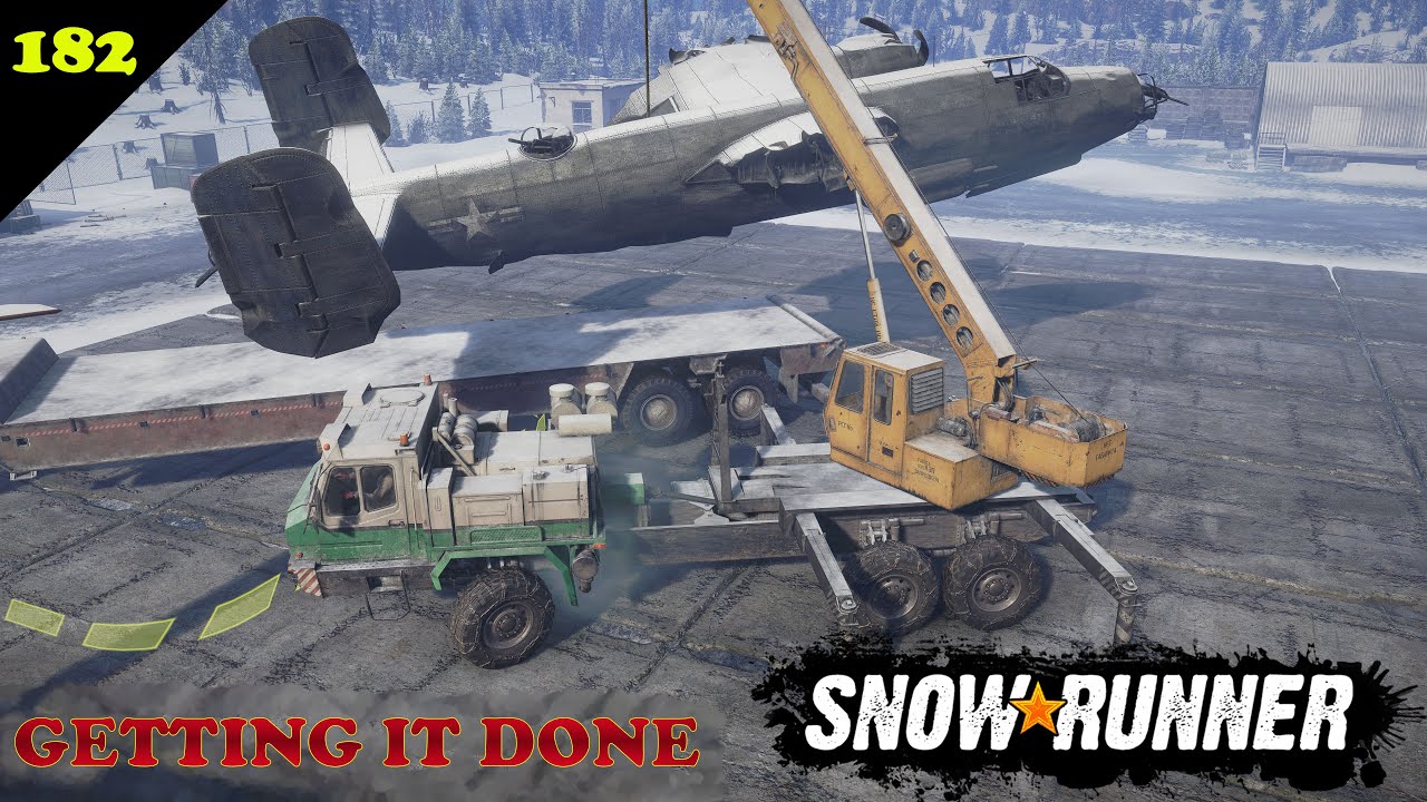 SnowRunner Ep 182 Back to getting that airplane to the airport - YouTube