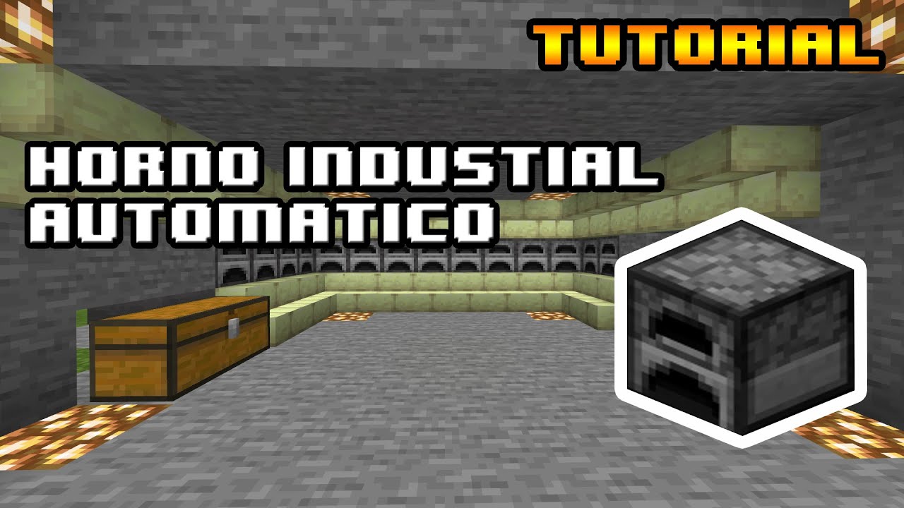 Minecraft Bedrock: Horno Industrial Automatico - YouTube
