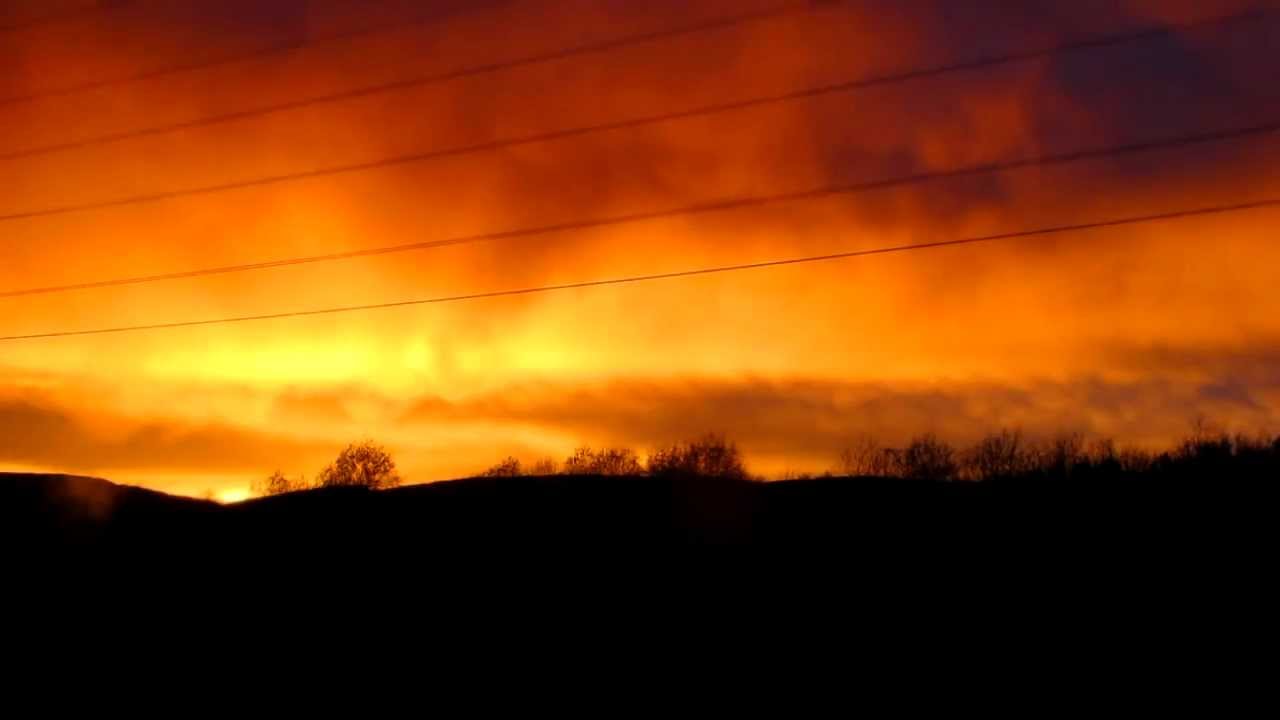 Red/Orange Sky Sunset Time-Lapse - YouTube