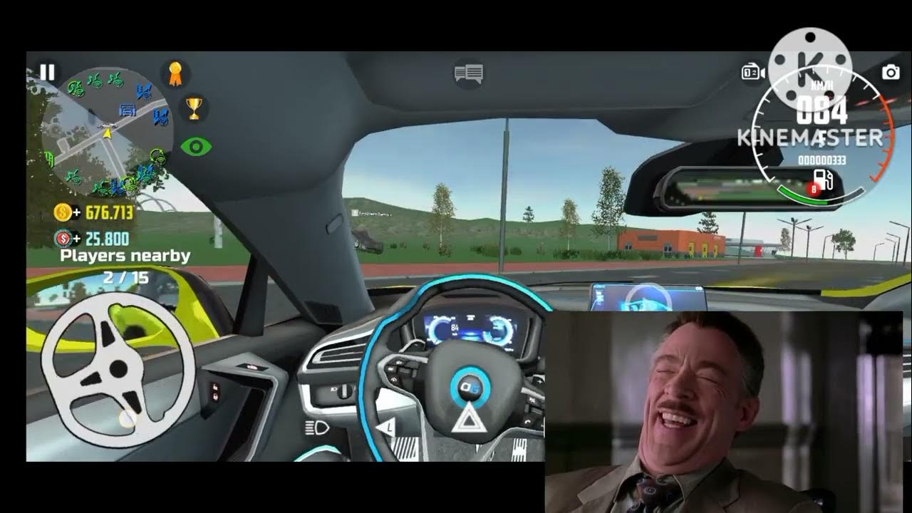 My brother race in car simulator 2 game BMW vs FRIGATE - YouTube