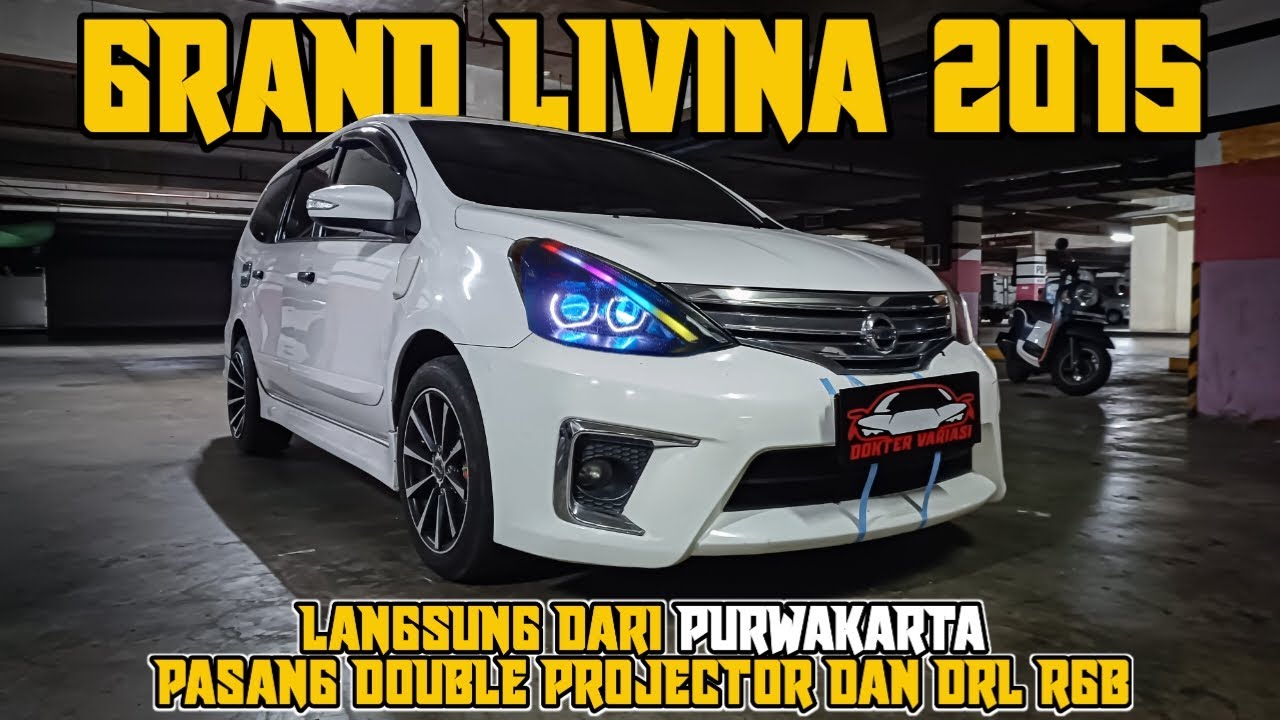 MODIFIKASI GRAND LIVINA 2015 PASANG DOUBLE BILED AES TURBO - YouTube