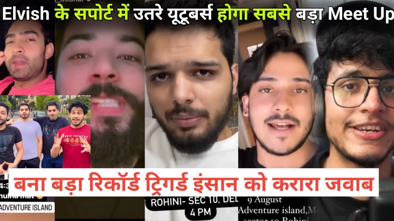 Biggest Meet Up For Support Elvish Yadav Vs Fukra Insaan, Realhit,Triggered Insan,Lakshya,Uk07 ...