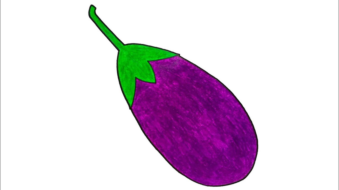 brinjal drawing / how to draw brinjal step by step / easy brinjal draw ...