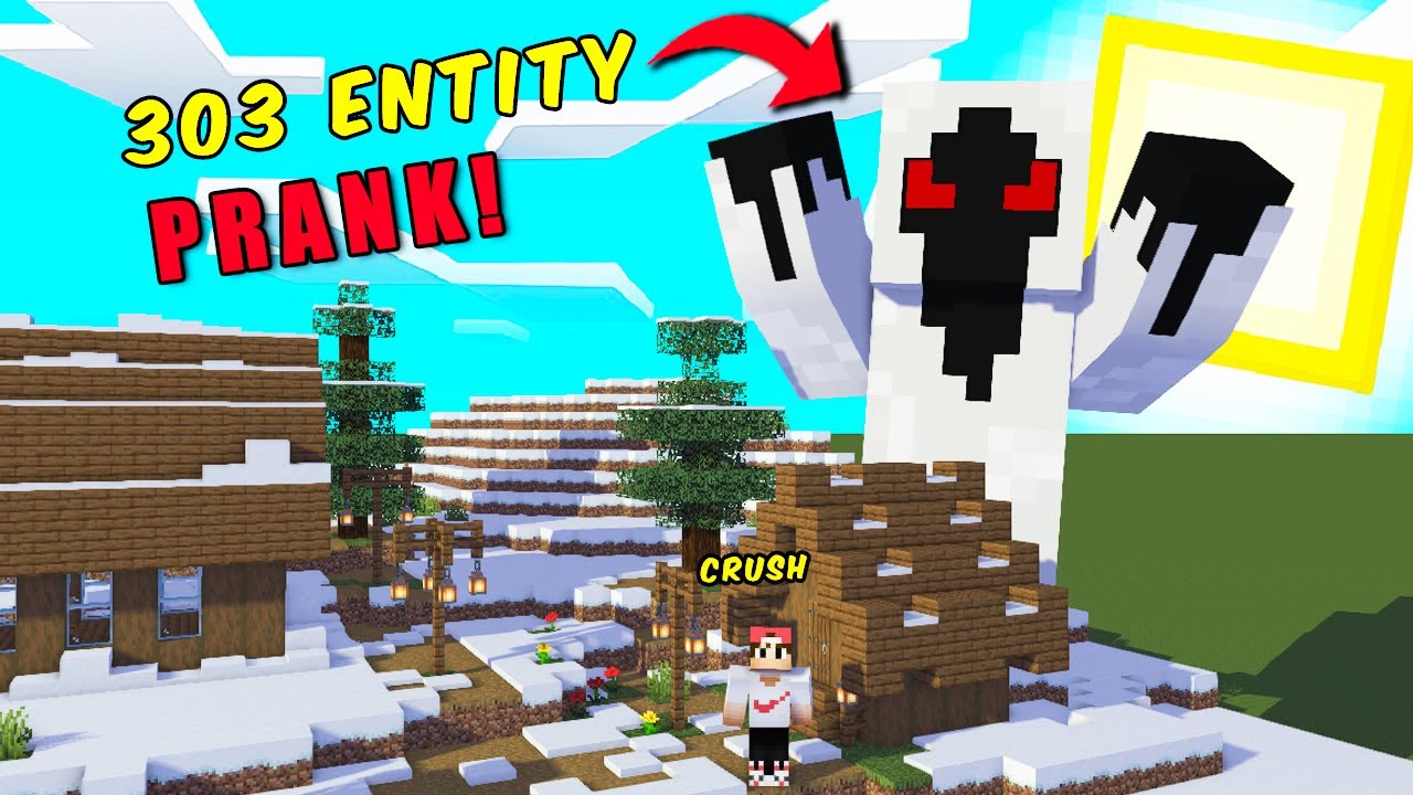 😱 I Became A Entity 303 To Troll My Cute Crush in Minecraft | Hindi ...