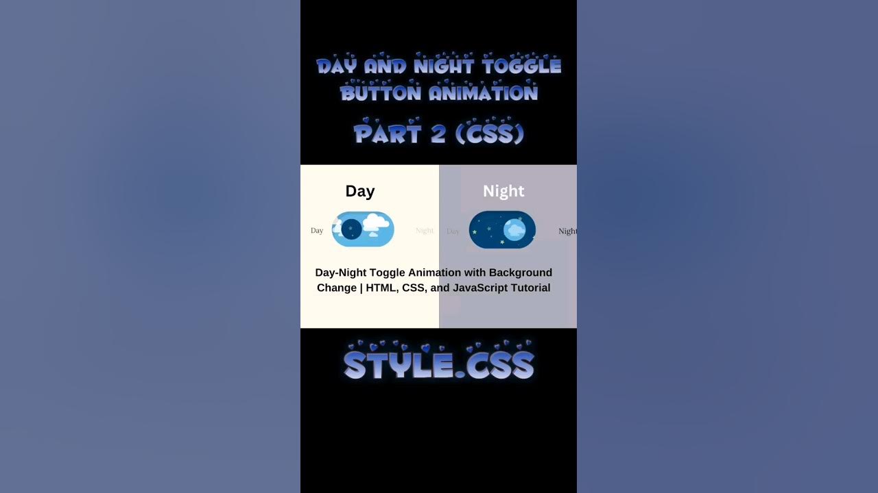 Day And Night Toggle Button Animation Part 2 Cssshorts Shortsvideos Viral Viralvideo Html