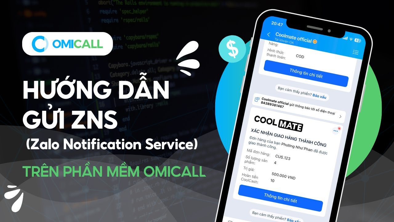Hướng dẫn gửi ZNS (Zalo Notification Service) qua OMICALL - YouTube