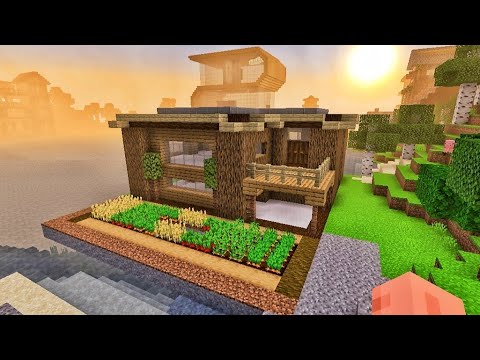 Minecraft - Tutorial Bikin Rumah Kayu Starter House / Survival Simple ...