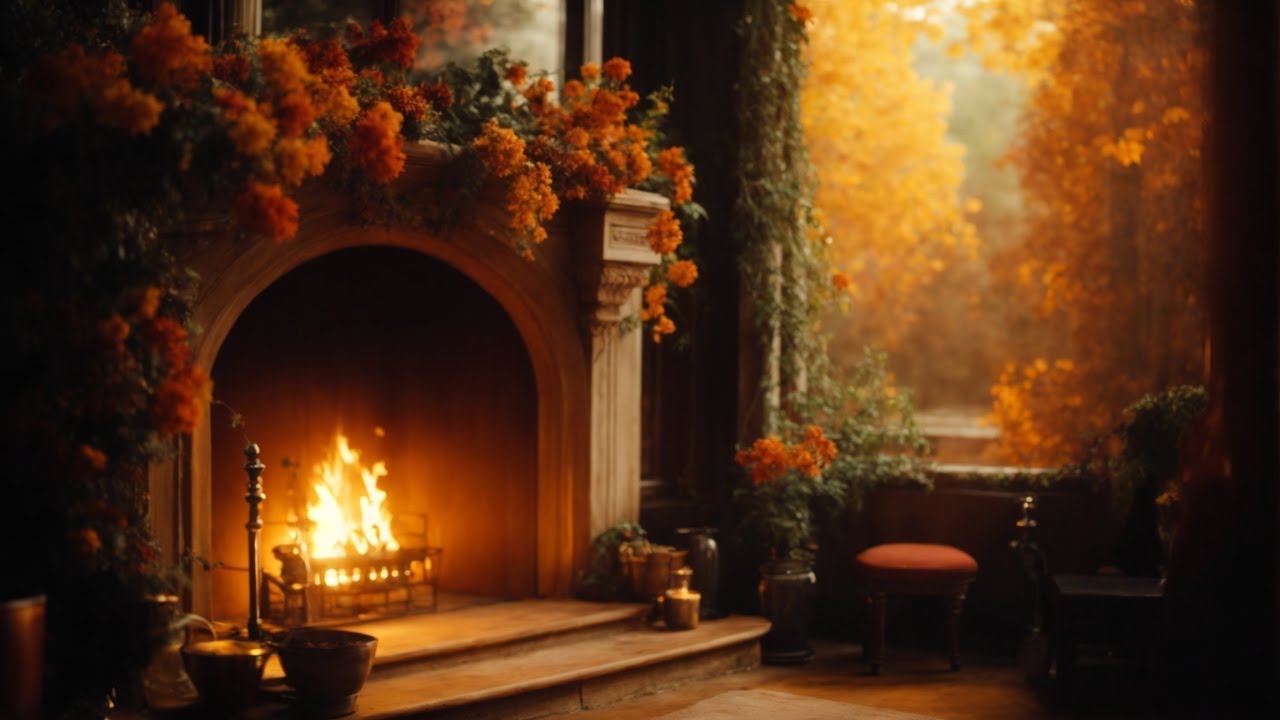 Cozy Fall Fireplace Ambiance | Featuring Relaxing Piano Melodies - YouTube