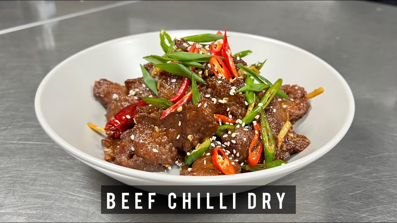 Beef chilli dry recipe || restaurant style beef chilli dry || beef ...
