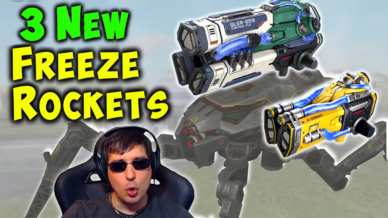 3 New Freeze Weapons: RIME CRYO GLACIER War Robots Gameplay Test Server ...
