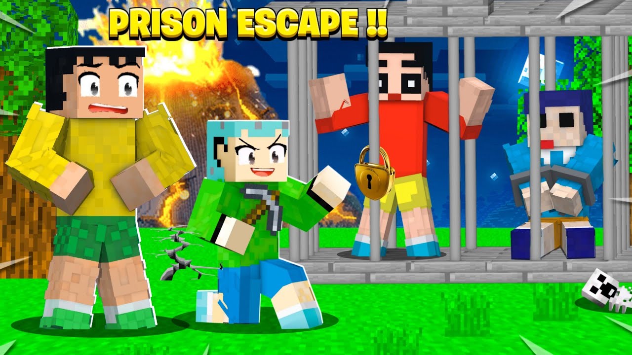 Shinchan Got Trapped In Prison With His Friends 😱 | Shinchan Minecraft ...