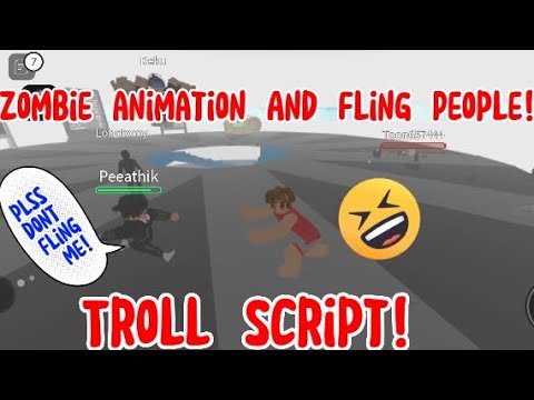 Best Troll Script Walking Zombie Animation and Fling Player! | Hydrogen ...