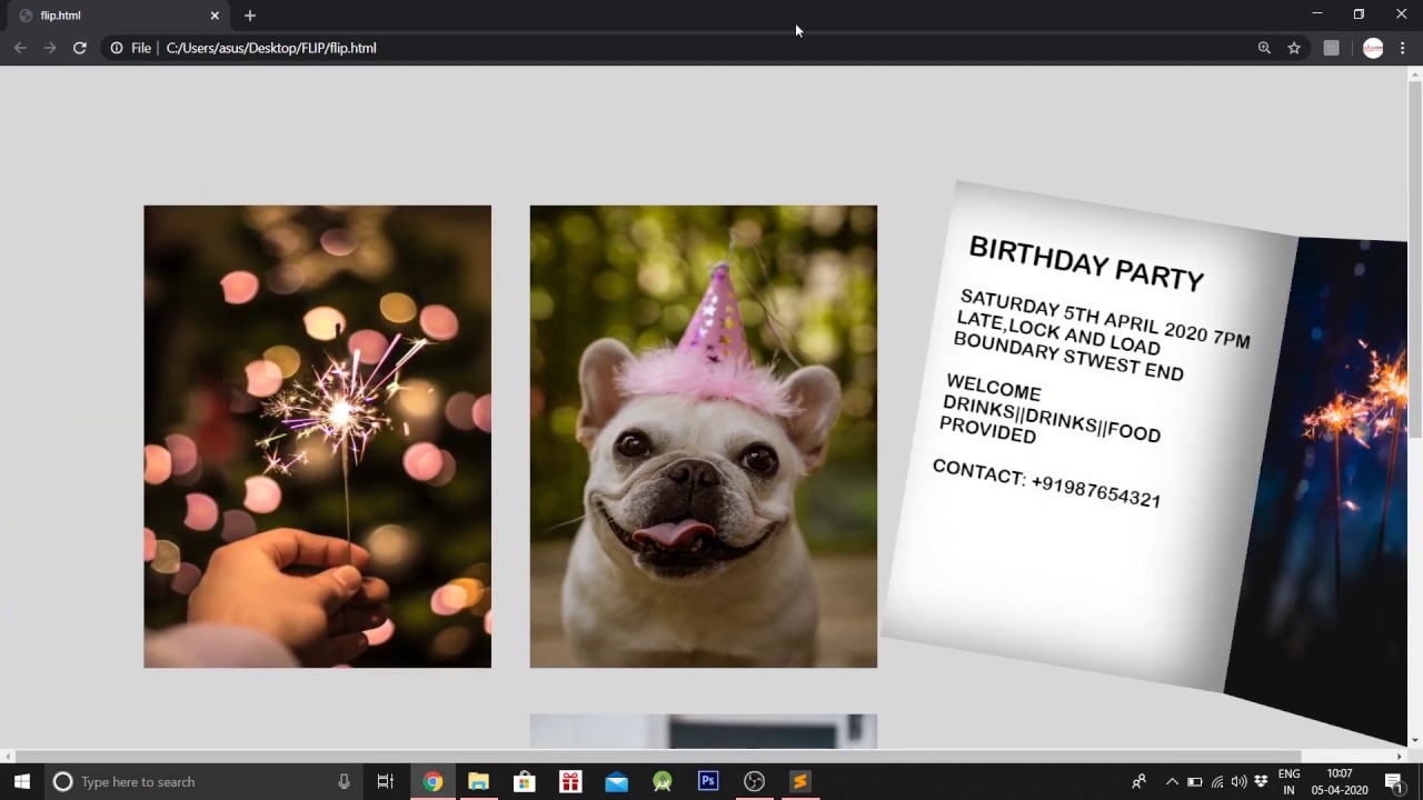 3D-Flip Card using HTML and CSS - CODE WITH NM - YouTube