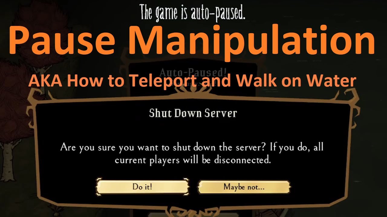 DST Pause Manipulation - October QOL Beta - YouTube