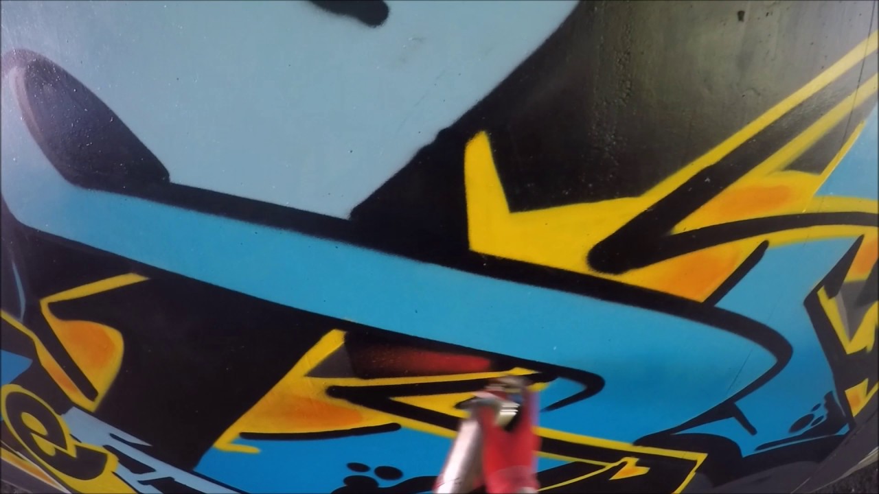 Graffiti - Ghost EA - Blue & Yellow - YouTube