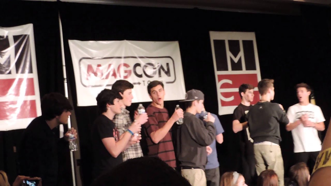 Magcon Tour Boys - Water Chugging Competition, Washington DC 12/29/13 ...