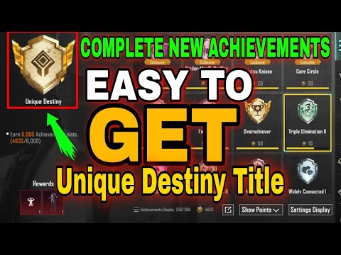 Easy way to get UNIQUE DESTINY title in Pubg mobile / Bgmi | pubg New ...