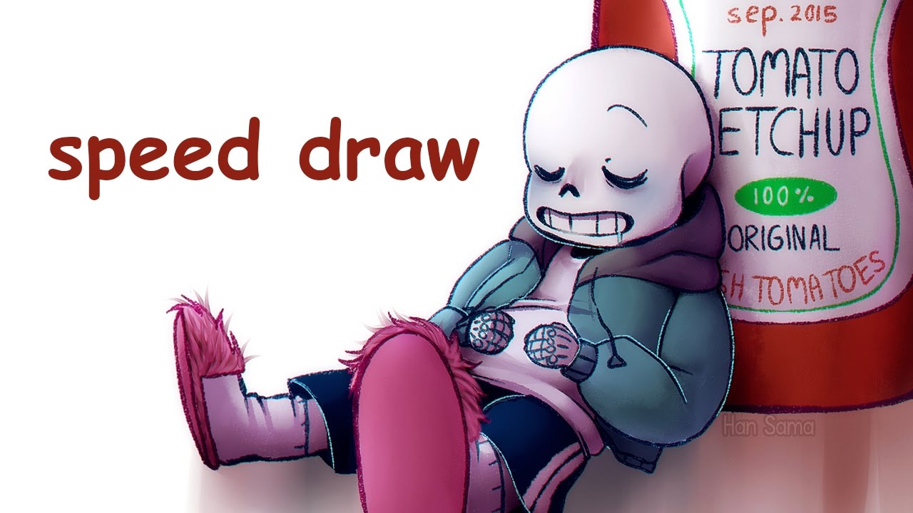 【Undertale】Smol Sans with Ketchup - Speed Draw【SAI】 - YouTube
