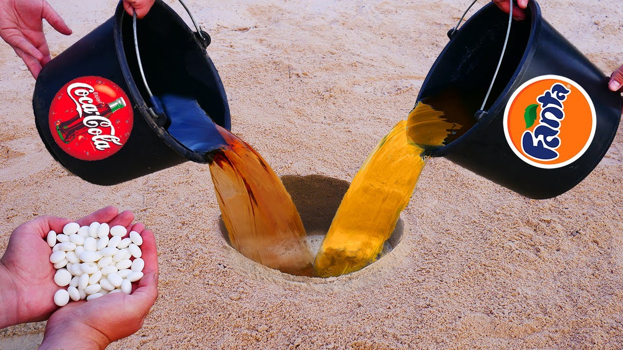 Coca Cola and Fanta vs Mentos! - YouTube