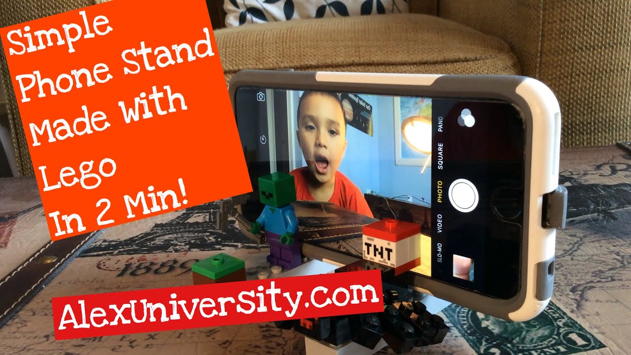 How To Make a Simple Phone Stand in 2 min. Using Lego "The Cave" Set ...