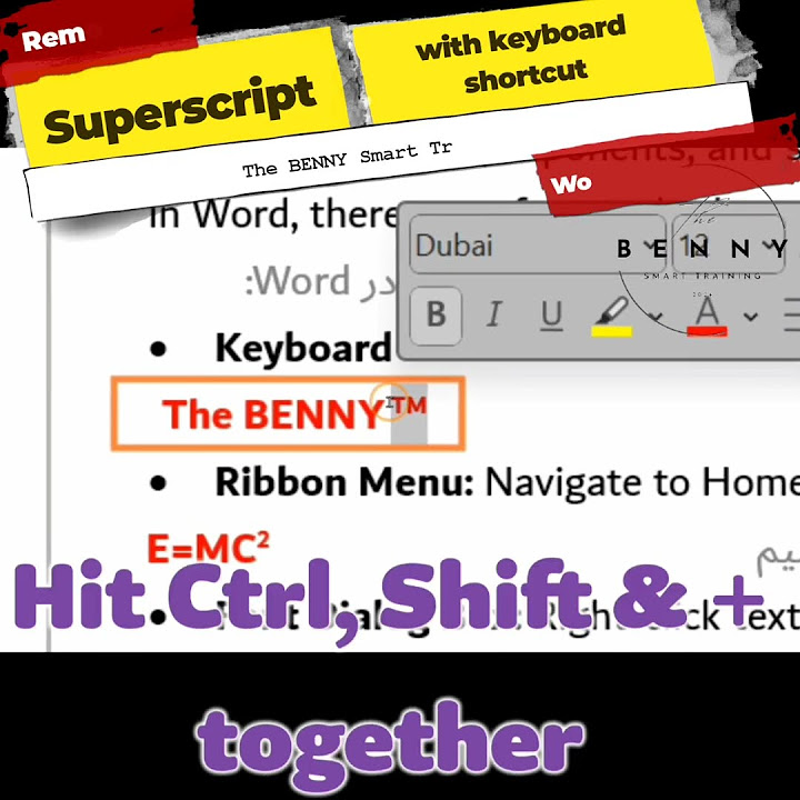 Removing Superscript with Keyboard Shortcut in MS Word - YouTube