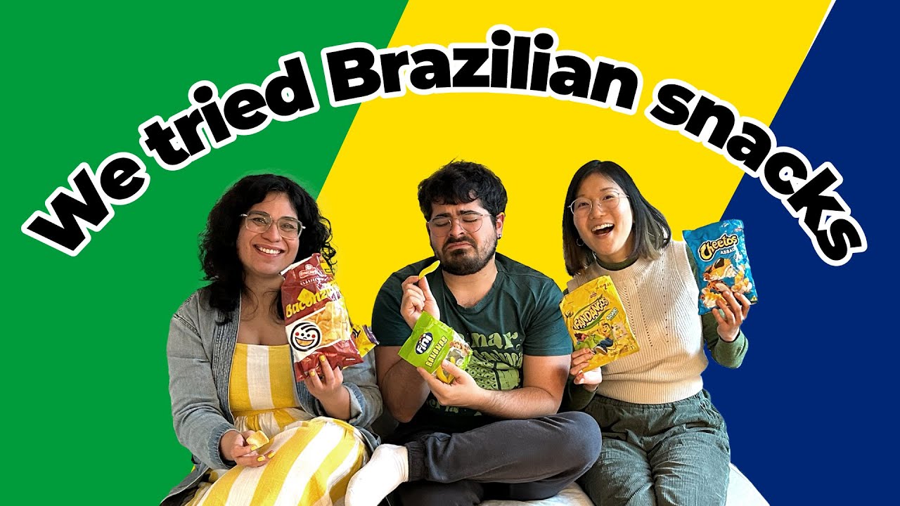 We tried Brazilian snacks for the first time - YouTube