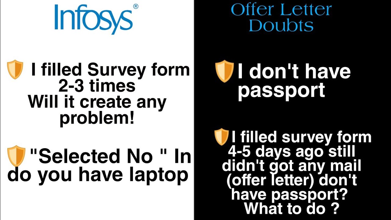 Infosys offer letter doubts |Infosys survey mail |Only Jobs - YouTube