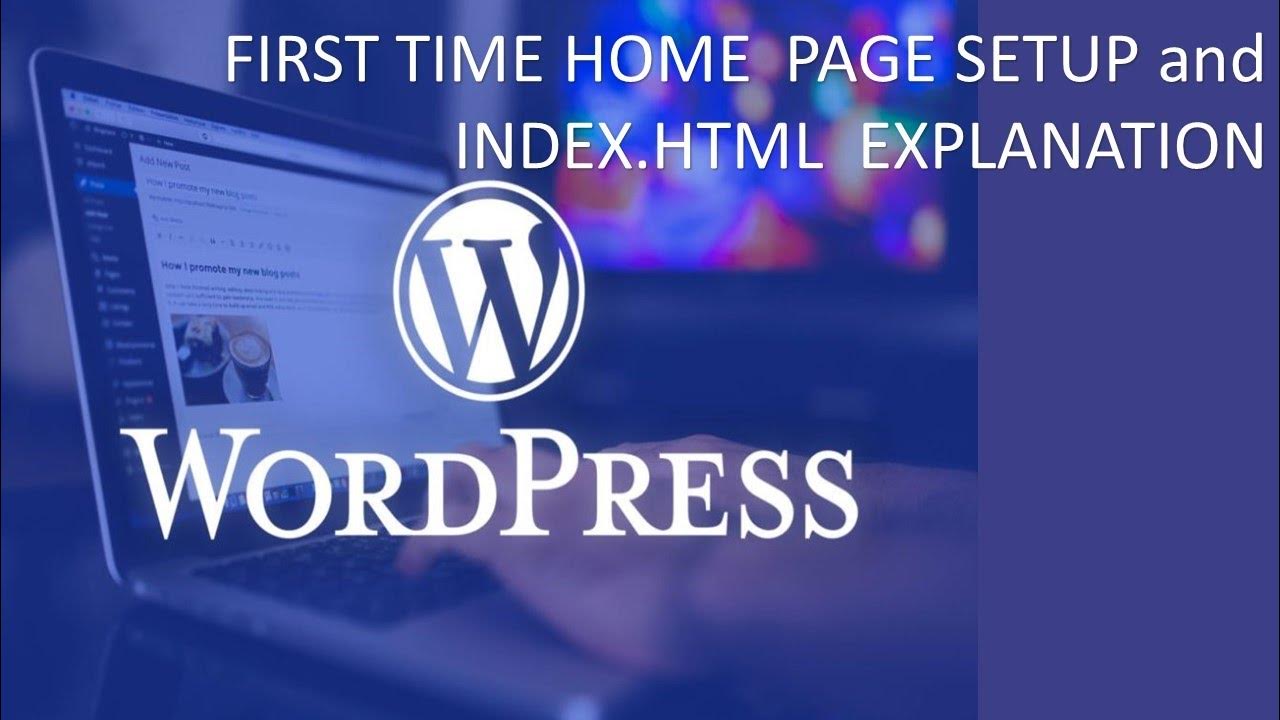 WORDPRESS HOME PAGE SETUP - YouTube