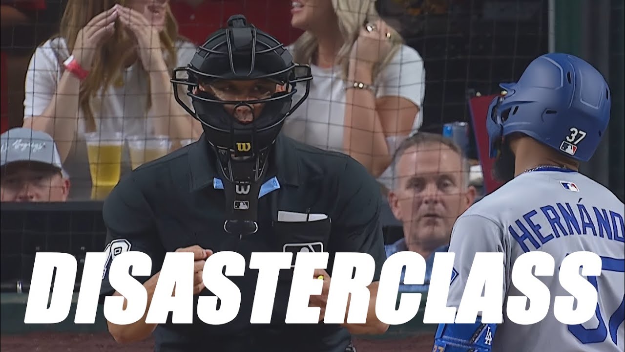 Umpire Vic Carapazza Disasterclass in Dodgers vs Rangers Game - YouTube