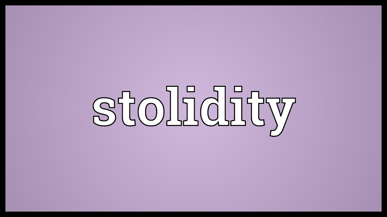Stolidity Meaning - YouTube